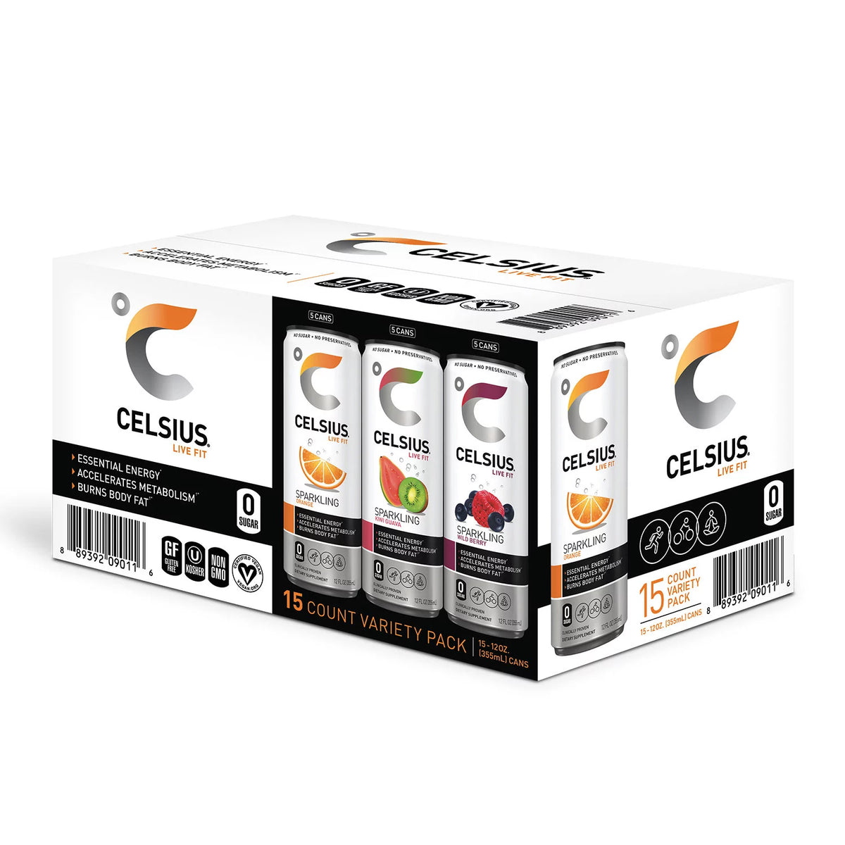 Celsius Original Variety Pack 12oz Caja de 15 Unidades— Dos+Dos Market